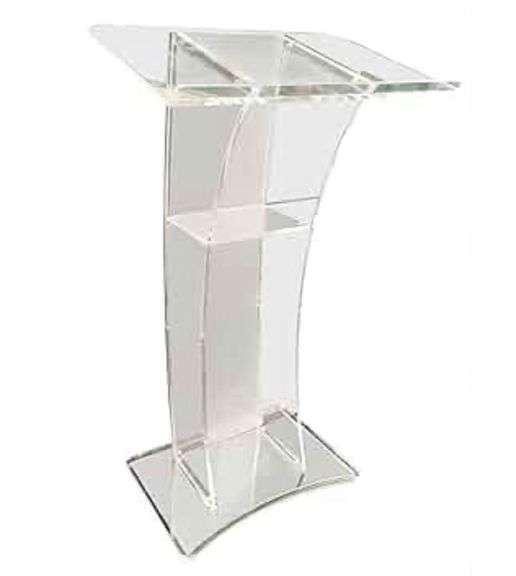 Slanted Podium Lectern Conference Pulpit Acrylic Podium Clear ...
