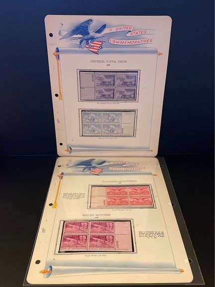 4 - U.S. Postage Stamp Commemorative Plate Blocks 1949: Alexandria ...