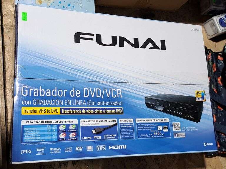 Funai DVD recorder/VCR- transfer VHS to DVD- ZV427FX4 NIB - Metzger ...