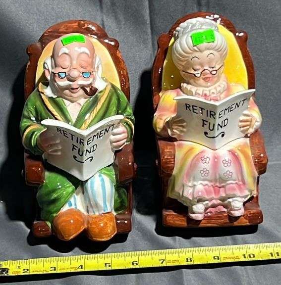 Two - Lefton Retirement Banks 7” (one is chipped) - Metzger Property ...