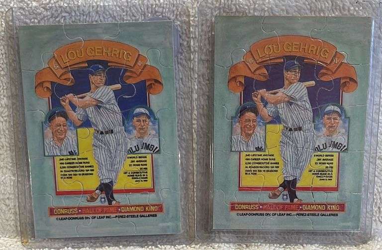 Lou Gehrig Baseball Puzzle Cards - Metzger Property Services, LLC