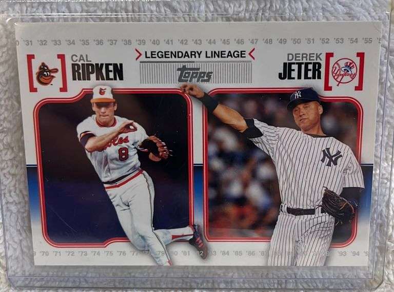 Cal Ripken, Derek Jeter Legendary Lineage Baseball Card - Metzger ...