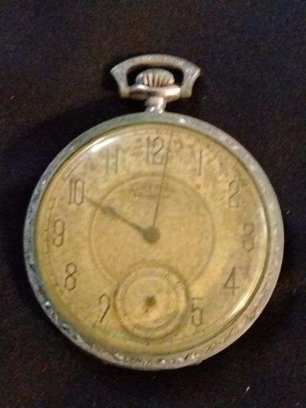 Keystone Pocket watch nickloid case 15 jewel, lens is loose OS SS/SW ...