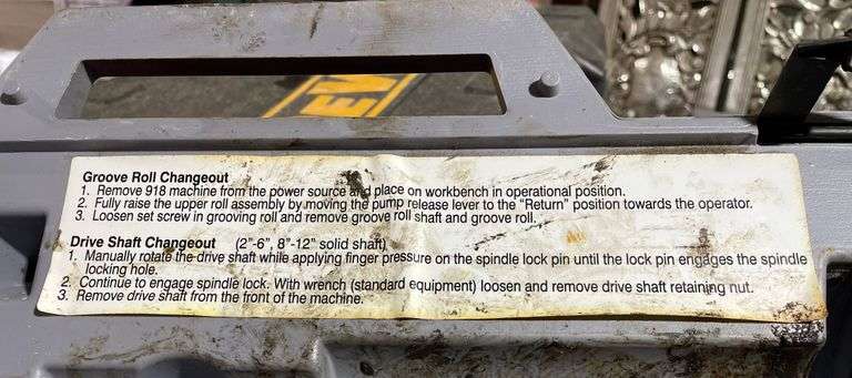 RIDGID 918 8”-12” Roll Set For Hydraulic Groover Rigid 300 Pipe ...