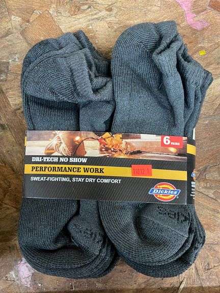 Dickies Men's Dri-tech Moisture Control No Show Socks 6Pk Size 6-12 ...