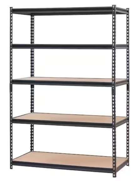 Muscle Rack 5-Tier Heavy Duty Steel Garage Storage Shelving Unit in ...