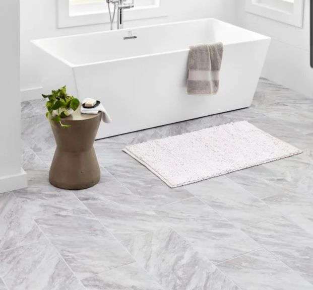 436 sq. Ft Daltile Newgate Gray Marble Matte 12 in. x 24 in. Glazed ...