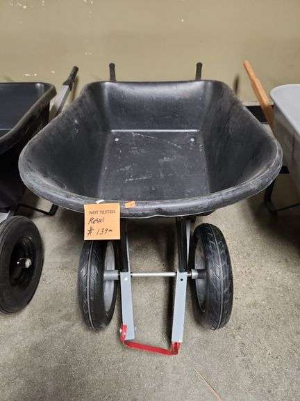 Husky 6 cu. ft. Poly Dual FF Wheelbarrow push bar is bent - Metzger ...