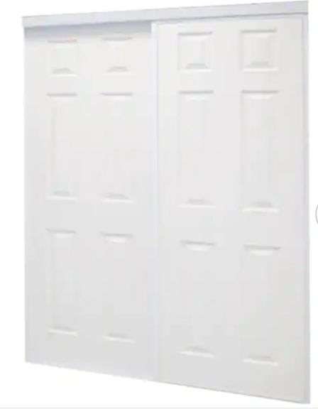 Contractors Wardrobe 72 in. x 81 in. Colonial White Prefinished ...