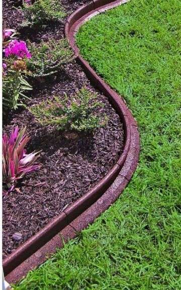Vigoro EcoBorder 4 ft. Brown Rubber Landscape Edging (1-Pack) - Metzger ...