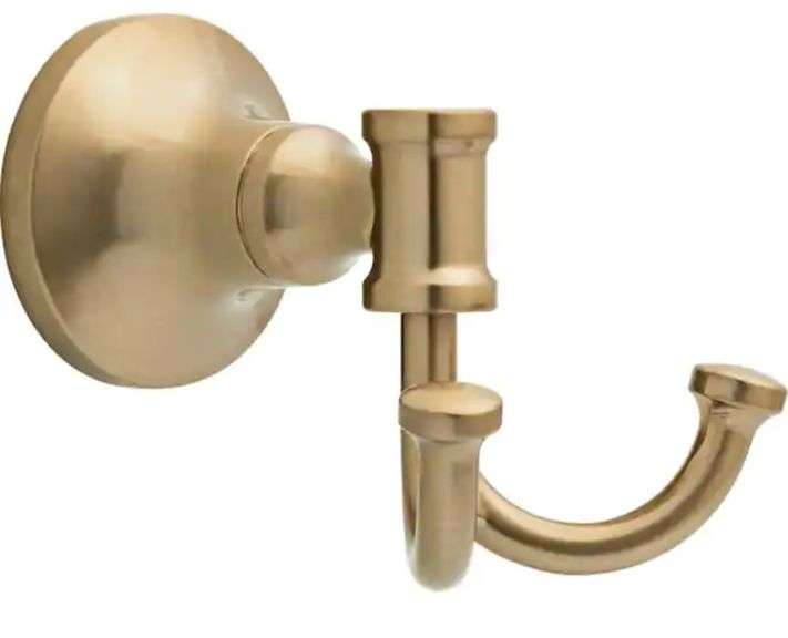 Delta Chamberlain Wall Mount Double J-Hook Towel Hook Bath Hardware ...