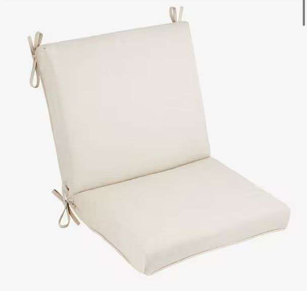 Hampton Bay 20 in. x 17 in. CushionGuard One Piece Mid Back Outdoor ...