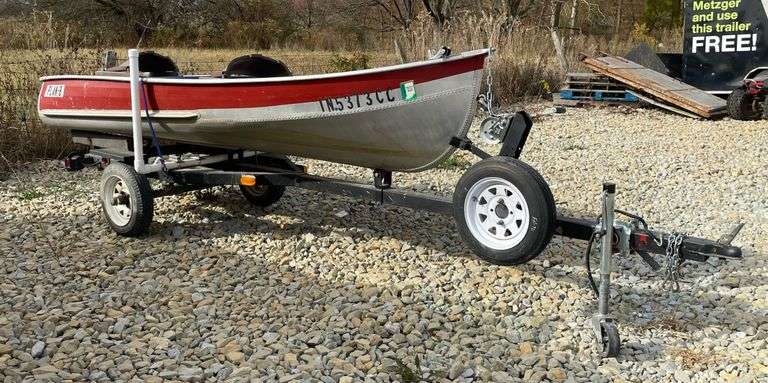 1970 Sears Runabout Boat with Gator Boat Trailer both have titles ...