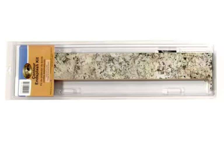 Hampton Bay Laminate End Splash Kit in Typhoon Ice with Full Wrap Ogee ...