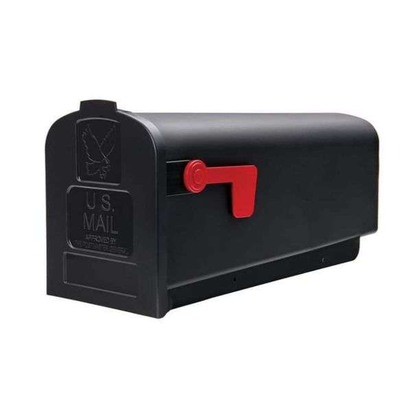 Architectural Mailboxes Parsons Black, Medium, Plastic, Post Mount ...