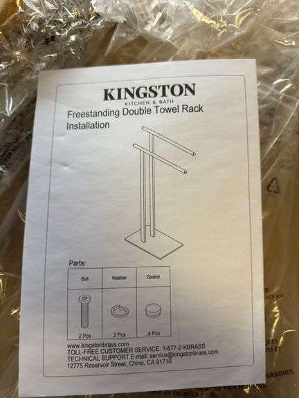 Metal L shaped towel rack - Metzger Property Services, LLC