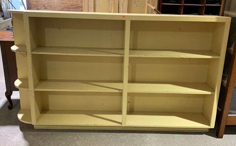 Painted wood shelving unit 11x72x43" - Metzger Property Services, LLC