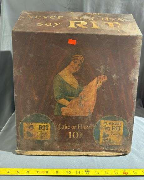 Rit Tin counter display with Tintex Dye boxes 14”x14”x30” - Metzger ...