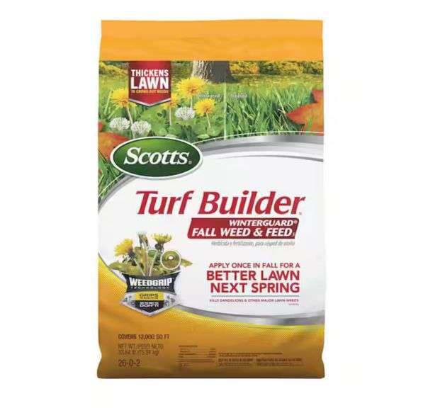 Scotts Turf Builder 33.84 lbs. 12,000 sq. ft. WinterGuard Weed Killer ...
