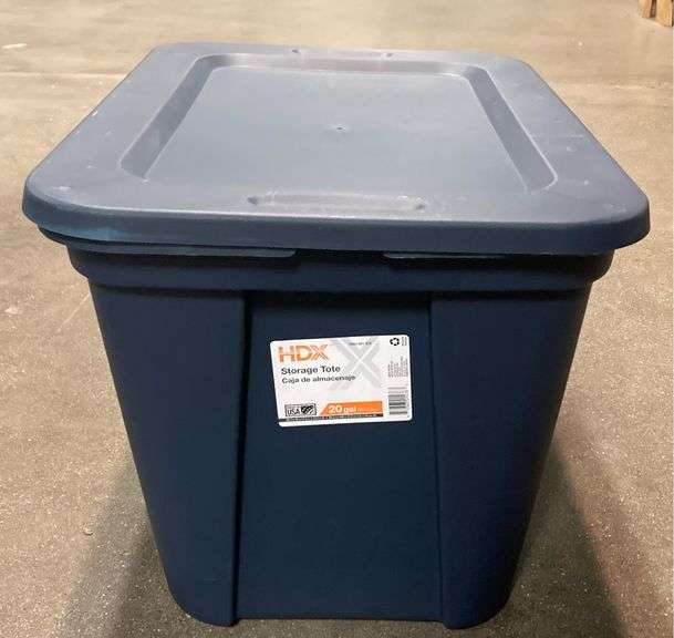 HDX Storage Tote & Lid-Ink-20 gal - Metzger Property Services, LLC