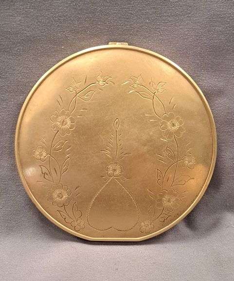 1920s Solid brass compact - Metzger Property Services, LLC