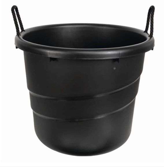 HDX 21 Gal. Utility Tub Storage Tote with Rope Handles - Metzger ...