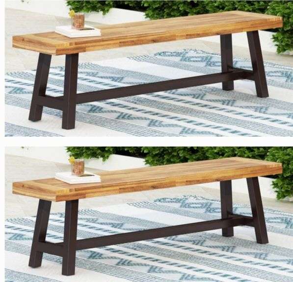 Best Choice Products Indoor Outdoor Acacia Wood Picnic Dining benches ...
