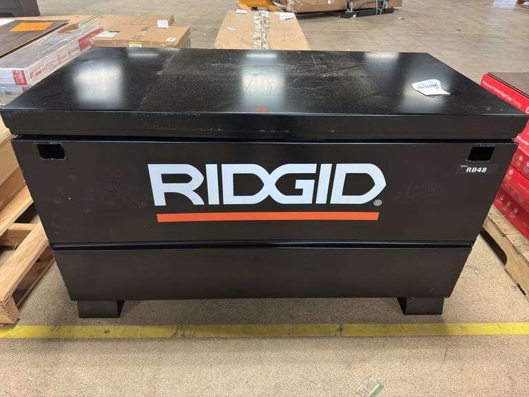 RIDGID 48 in. W x 24 in. D x 28.5 in. H Universal Storage Chest, has ...