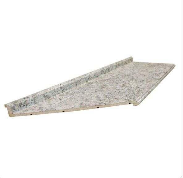 Hampton Bay 6 ft. Left Miter Laminate Countertop in Typhoon Ice with ...