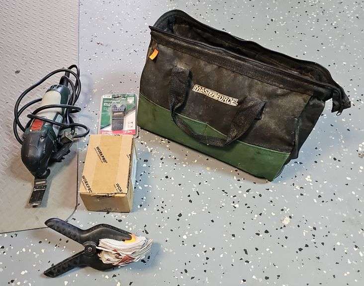 Master Force Tool Bag, Work Pro 150 PC. 3 1/8" Triangular Oscillating ...