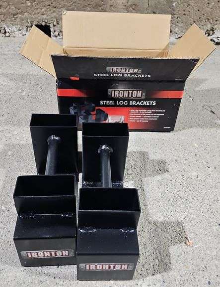 Ironton Steel Log Brackets Item # 42871 - Metzger Property Services, LLC