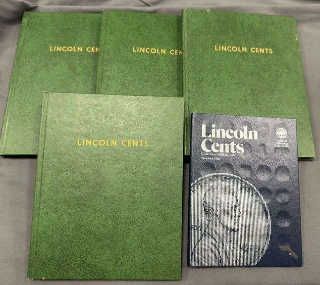 5 Lincoln Cent Books - 356 Coins - Metzger Property Services, LLC