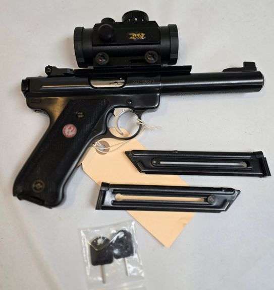 Ruger Model Mark III .22LR Pistol with 2 Extra Magazines, BSA Red Dot ...