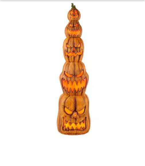 Home Accents Holiday 8.5 ft. Giant-Sized LED Jack-O-Lanterns Stack ...