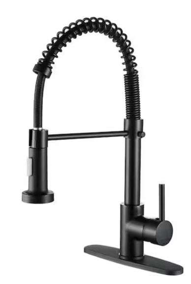 cobbe Single-Handle Pull Out Sprayer Coil Spring High-Arc Kitchen ...