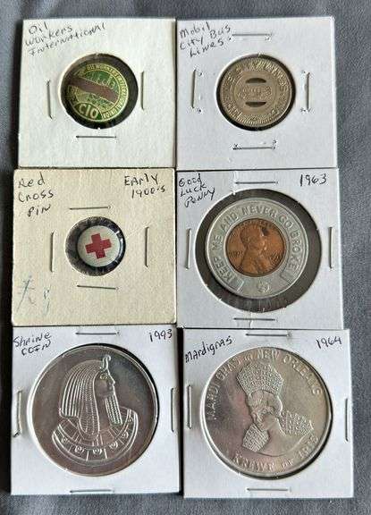 Oil Workers International Pin - Mobil City Bus Lines - Early 1900s Red ...