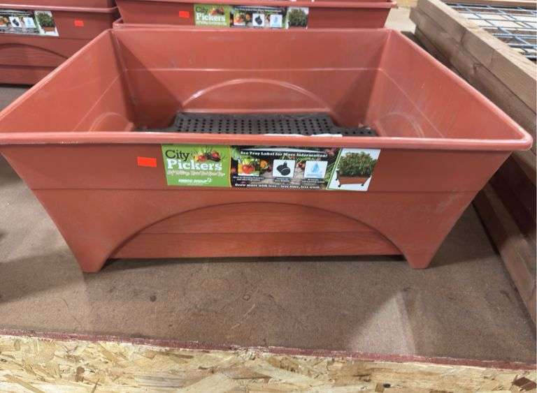 CITY PICKERS 24.5 in. x 20.5 in. Patio Raised Garden Bed Grow Box Kit ...