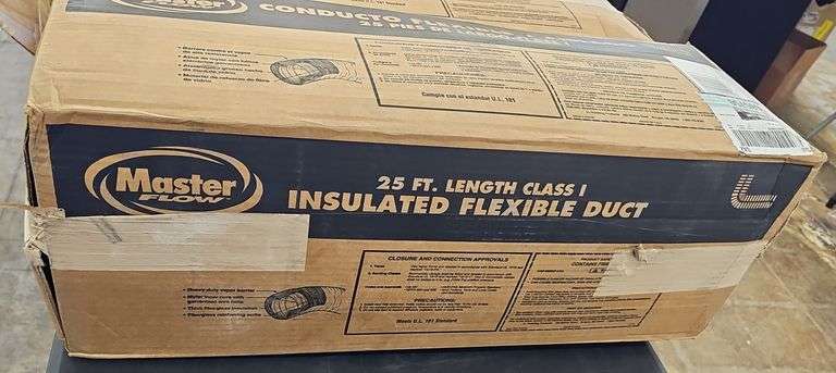 Master Flow 12 Ft. Length Class 1 Insulated Flexible Duct 6" - Metzger ...