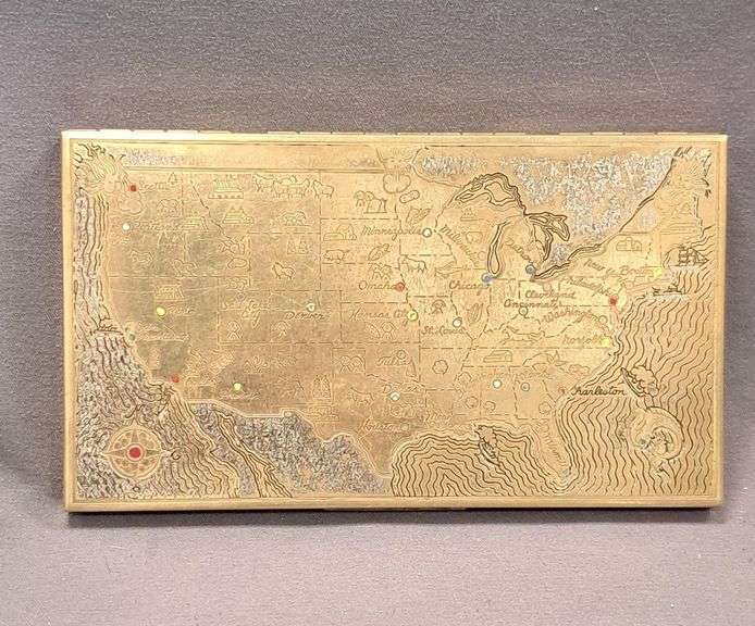 1920s Henriette solid brass cigarette case - Metzger Property Services, LLC