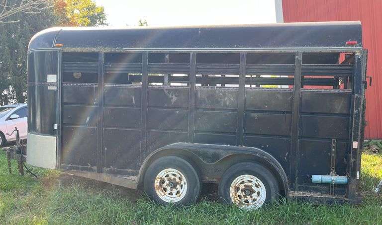 1994 Corn Pro SB-16 Livestock Trailer, Bumper pull 16’x6’x6’8” tall ...