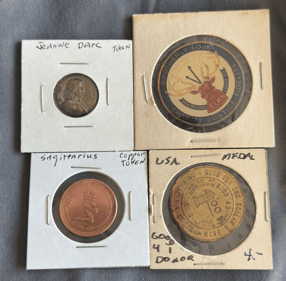 Jeanne Darc Token - Elks Token - Sagittarius Copper Token - USA Medal ...