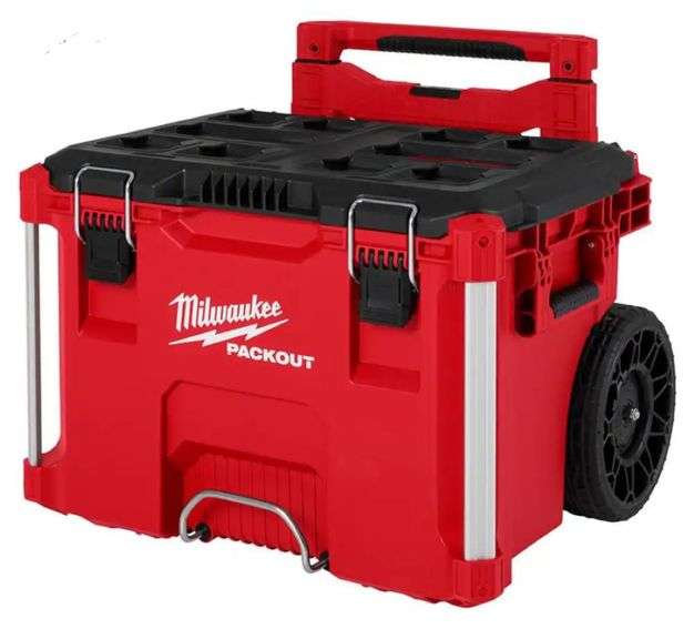 Milwaukee PACKOUT 22 in. Rolling Modular Tool Box Low Profile Handle ...