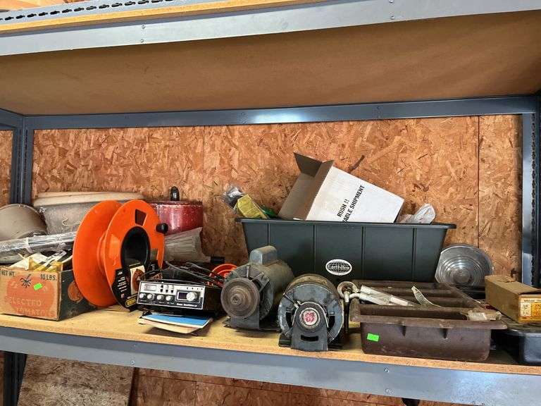 Electric motors and misc contents of shelves - Metzger Property ...