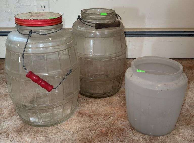 2 Pickle jars, light globe - Metzger Property Services, LLC