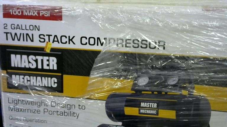 2 Gallon Twin Stack Air Compressor - Metzger Property Services, LLC