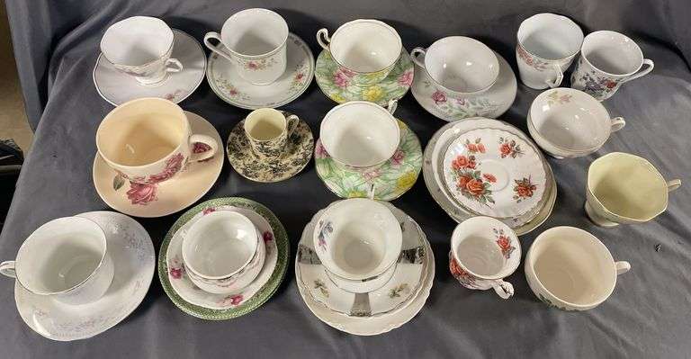 Cups and saucers inc. Remington, Royal Rose, Adderles Lawley and ...