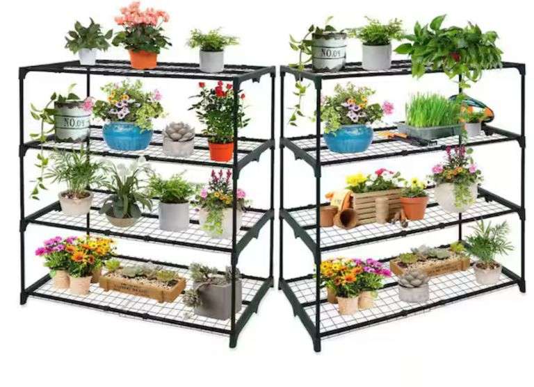 42 in. W x 17 in. D x 42 in. H Greenhouse Shelving Staging Outdoor ...