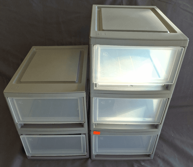 (5) Plastic Stackable Drawers 8.5x13” - Metzger Property Services, LLC