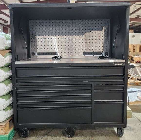 Husky Rolling tool chest 62"W x 24"D x 74"H with KEYS - Metzger ...