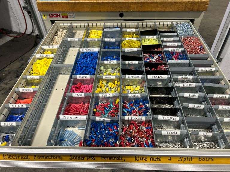 Box of Miscellaneous Electrical Parts All Parts Pictured In Drawer are ...